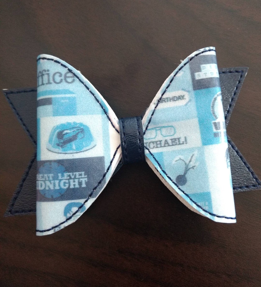 The Office Bow Dunder Mifflin Embroidered Hair Bow - Etsy