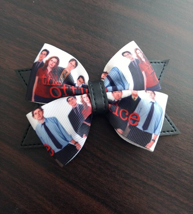 The Office Inspired Hair Bow Funny Tv Show Sitcom Dunder | Etsy