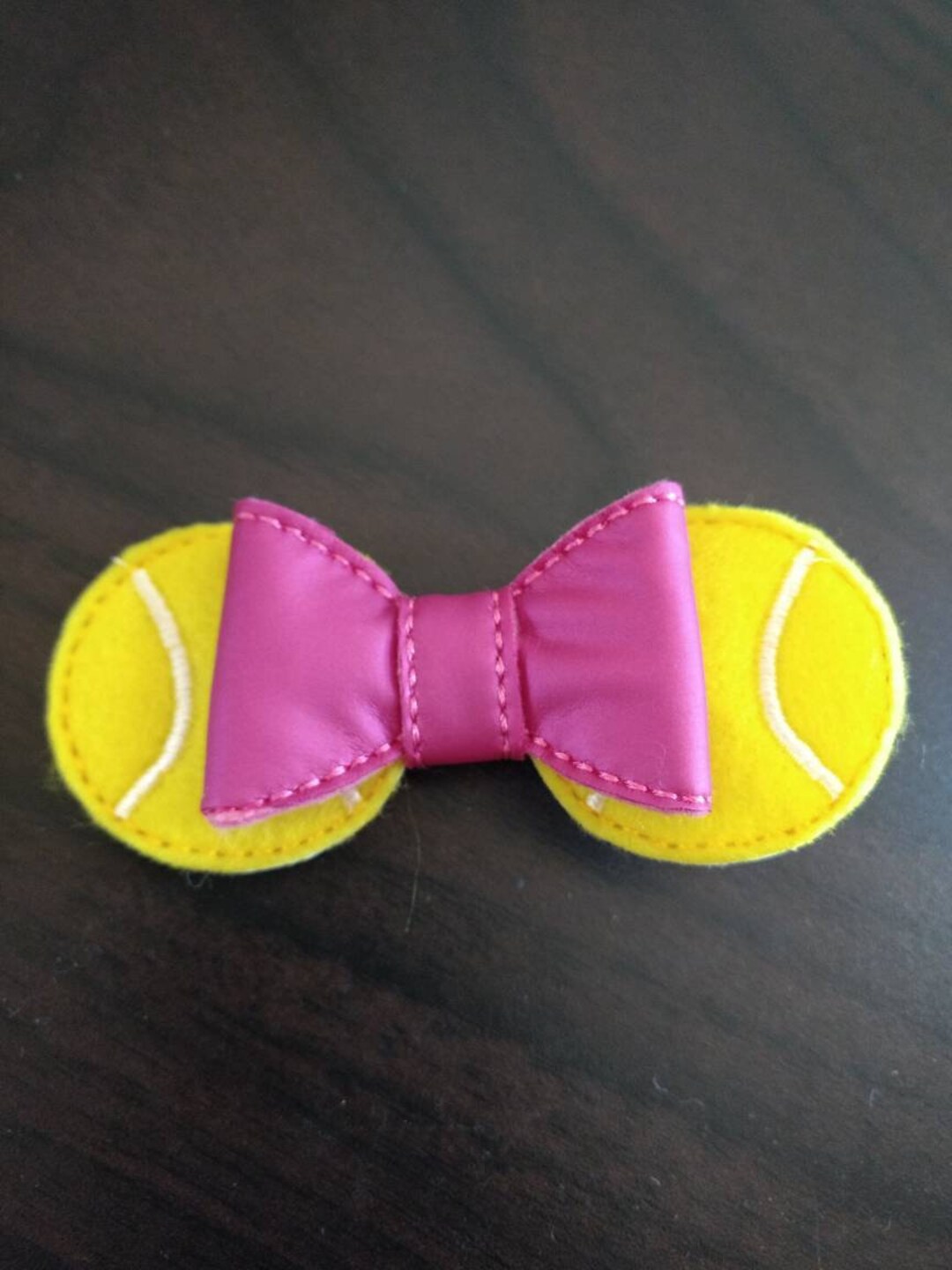 Tennis Bow Ball Team Feltie 3d Embroidered Hair Bow Sport Custom Color ...