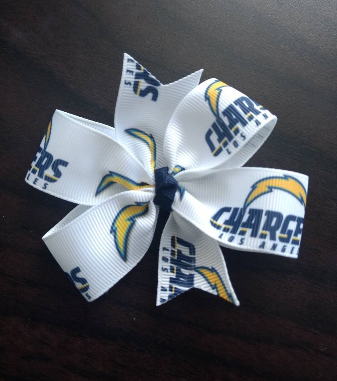 LA Los Angeles Chargers Football Hair Clip Bow Ribbon Pinwheel - Etsy
