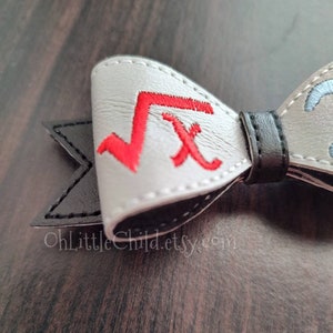 Math Hair Bow Pi Square Root Hair Clip Embroidered Back to School ...