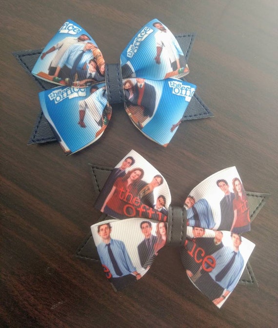 The Office Inspired Hair Bow Funny Tv Show Sitcom Dunder - Etsy
