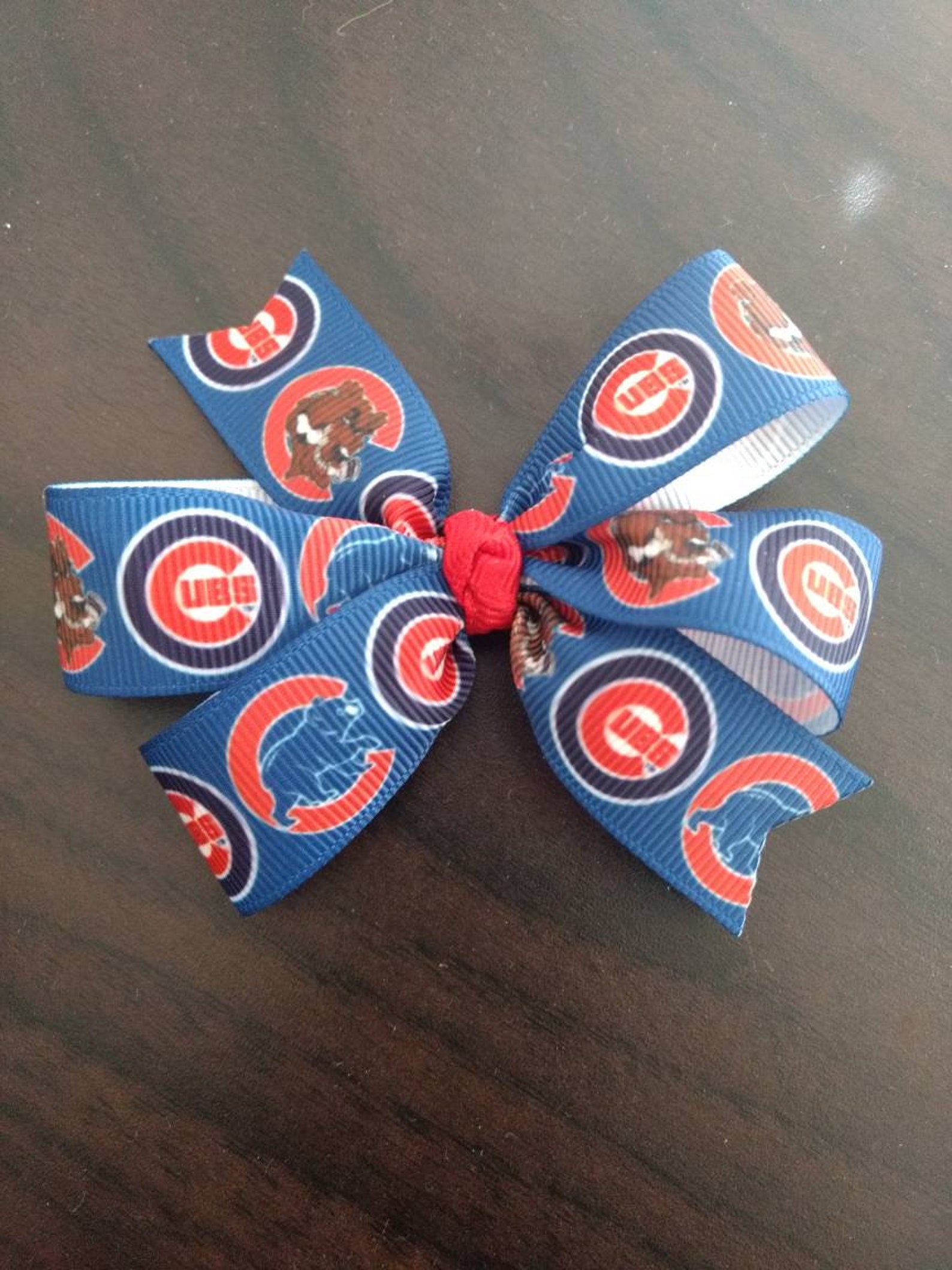 Chicago Cubs Baseball Ribbon Pinwheel Hair Bow - Etsy