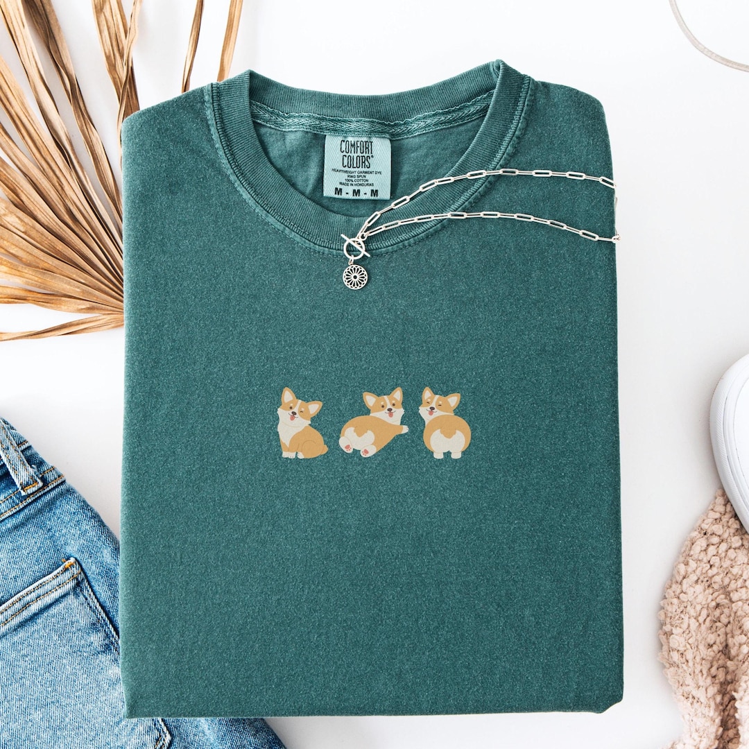 Comfort Colors Corgi Shirt, Trio Dog Shirt, Adorable Trio Corgi Shirt ...