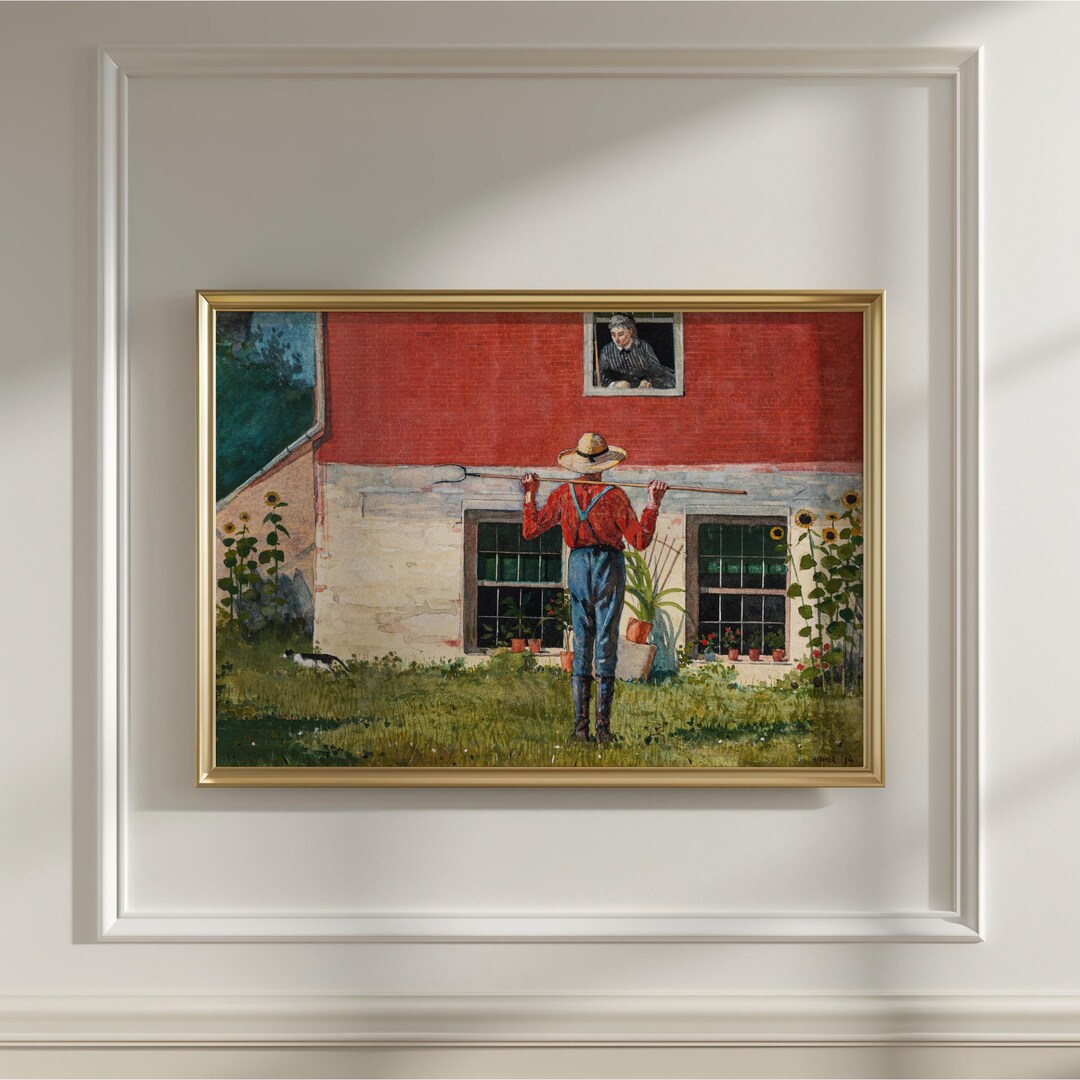 Winslow Homer 'in the Garden' Vintage Art Print: Restored Museum ...