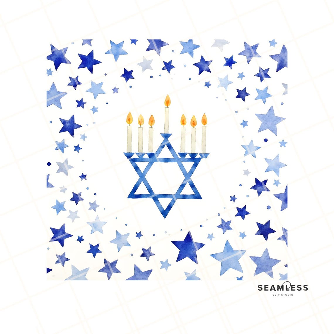 Hanukkah Watercolor Clipart | Menorah, Dreidel (digital Download) - Etsy
