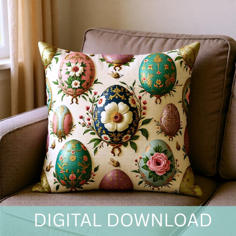 Easter Egg Seamless Patterns Bundle | 20 Vintage Easter Digital Papers ...