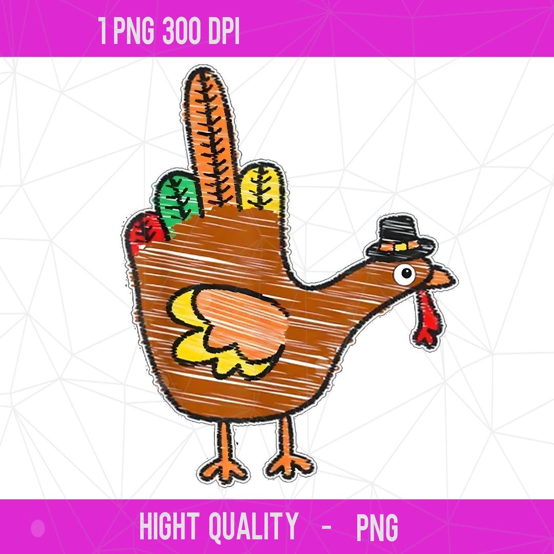 Funny Thanksgiving Png, Middle Finger Turkey Png, Thankful Farmer Png ...