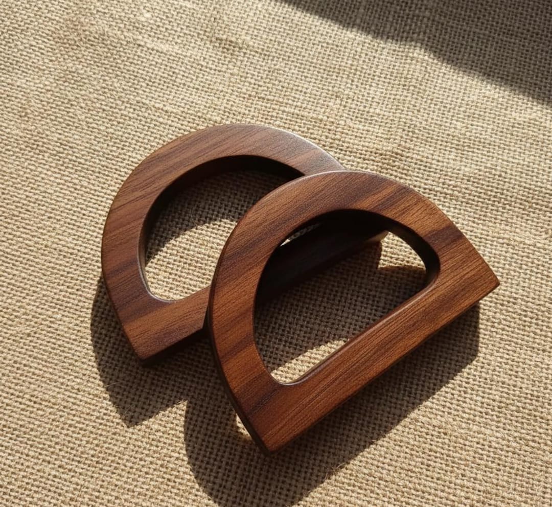 Custom Teak Wood Bag Handles – Handmade U-shape Purse Hardware - Etsy