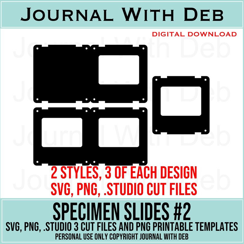 Specimen Slides #3 -SVG, PNG, Cut Files & Printable Templates- 2 Styles ...