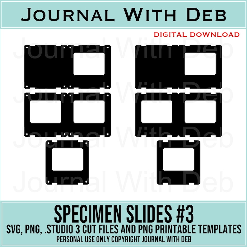 Specimen Slides #3 -SVG, PNG, Cut Files & Printable Templates- 2 Styles ...