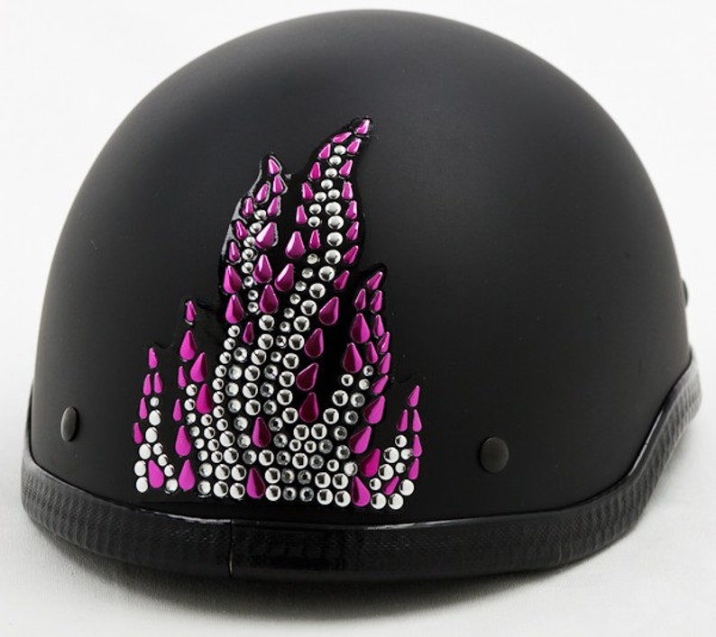 Rhinestone Helmet Bling Sticker - Pink Flame - Etsy