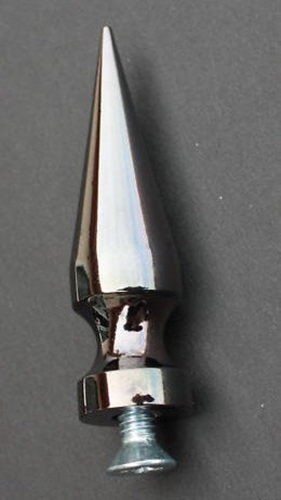 Screw on Polished Black Chrome Spike - Etsy