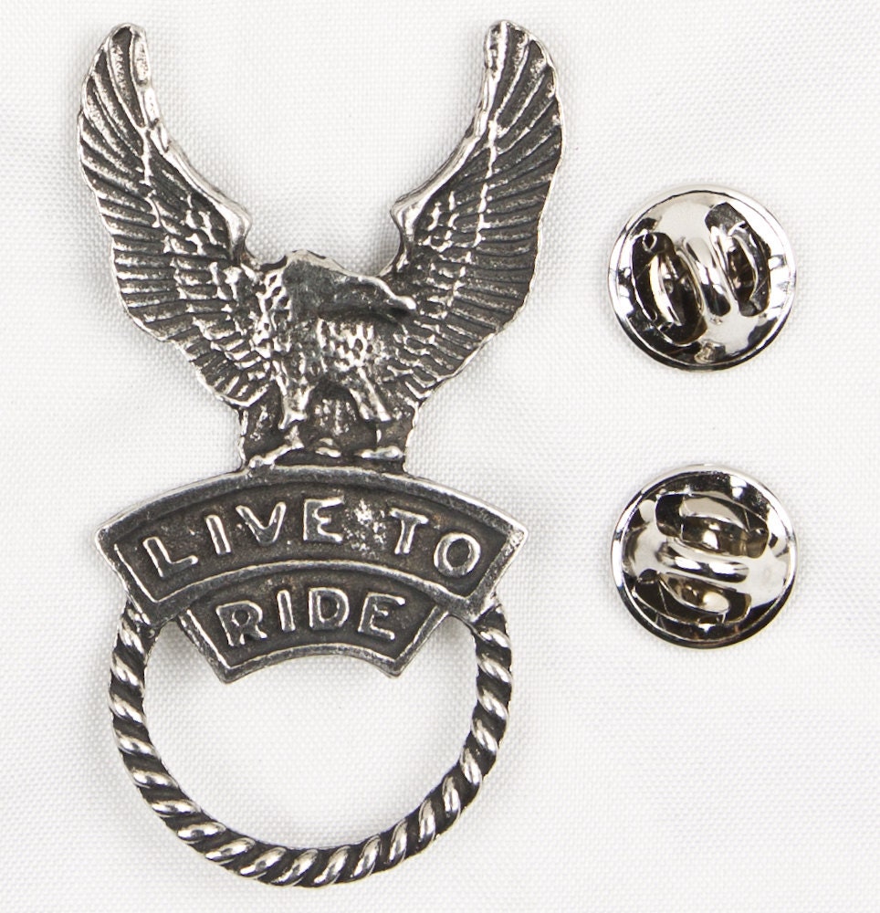 Motorcycle Style Sunglass Holder Pin - Live to Ride Eagle - Etsy