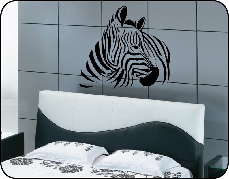 ZEBRA Wall Decal / Zebra Sticker / Zebra Wall Mural / Zebra | Etsy