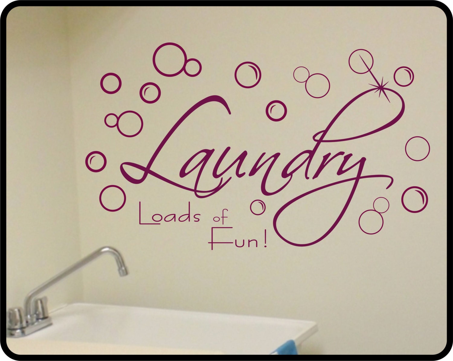 Laundry Room Wall Decal vinyl wall decor Fun laundry room | Etsy
