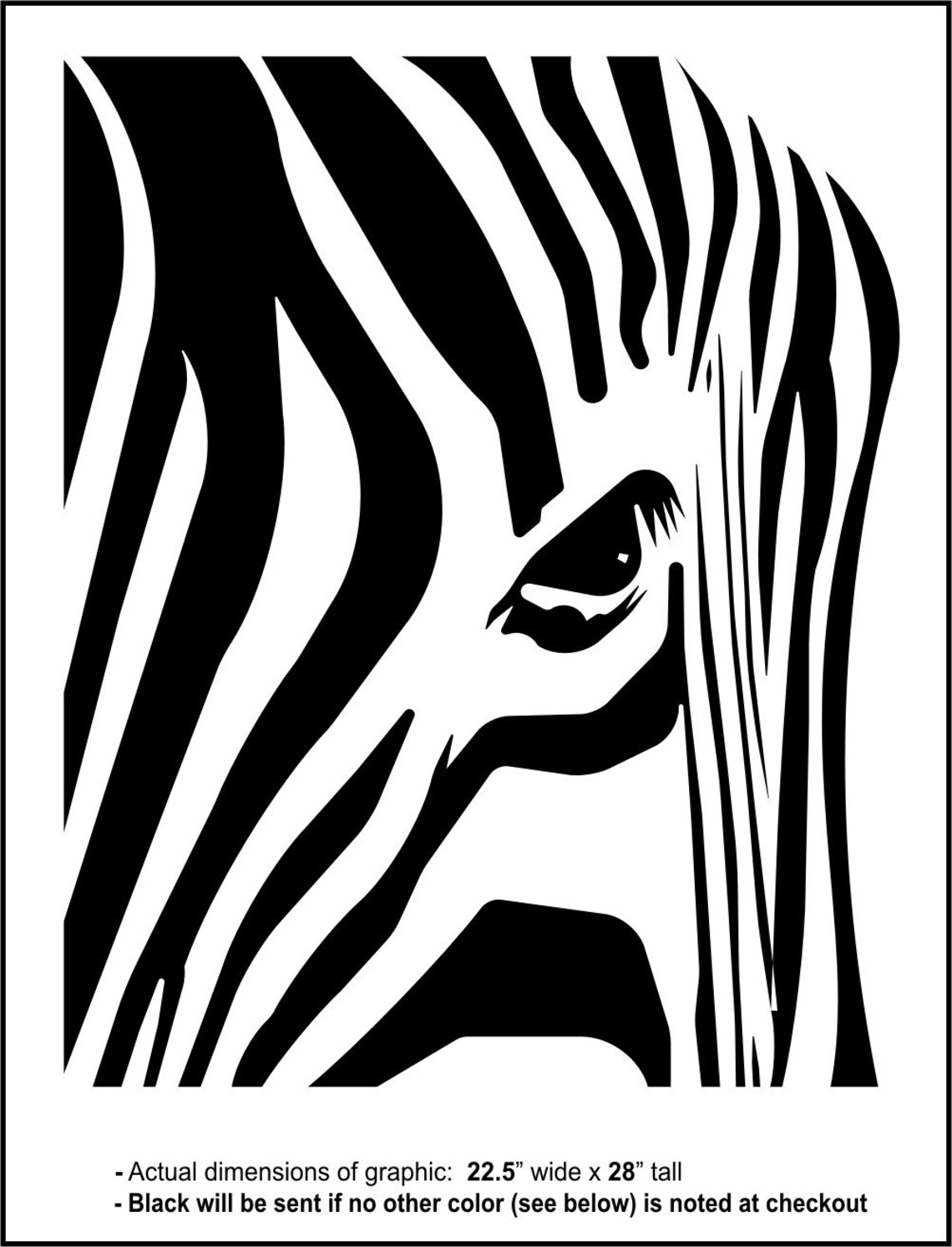 Large ZEBRA Vinyl Wall Decal Sticker Classy Touch in Any - Etsy