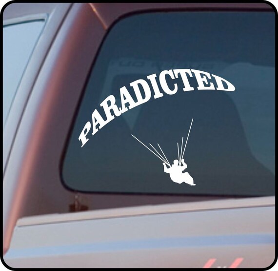PARAGLIDING Vinyl Decal Design for Truck or Car Window Sticker | Etsy