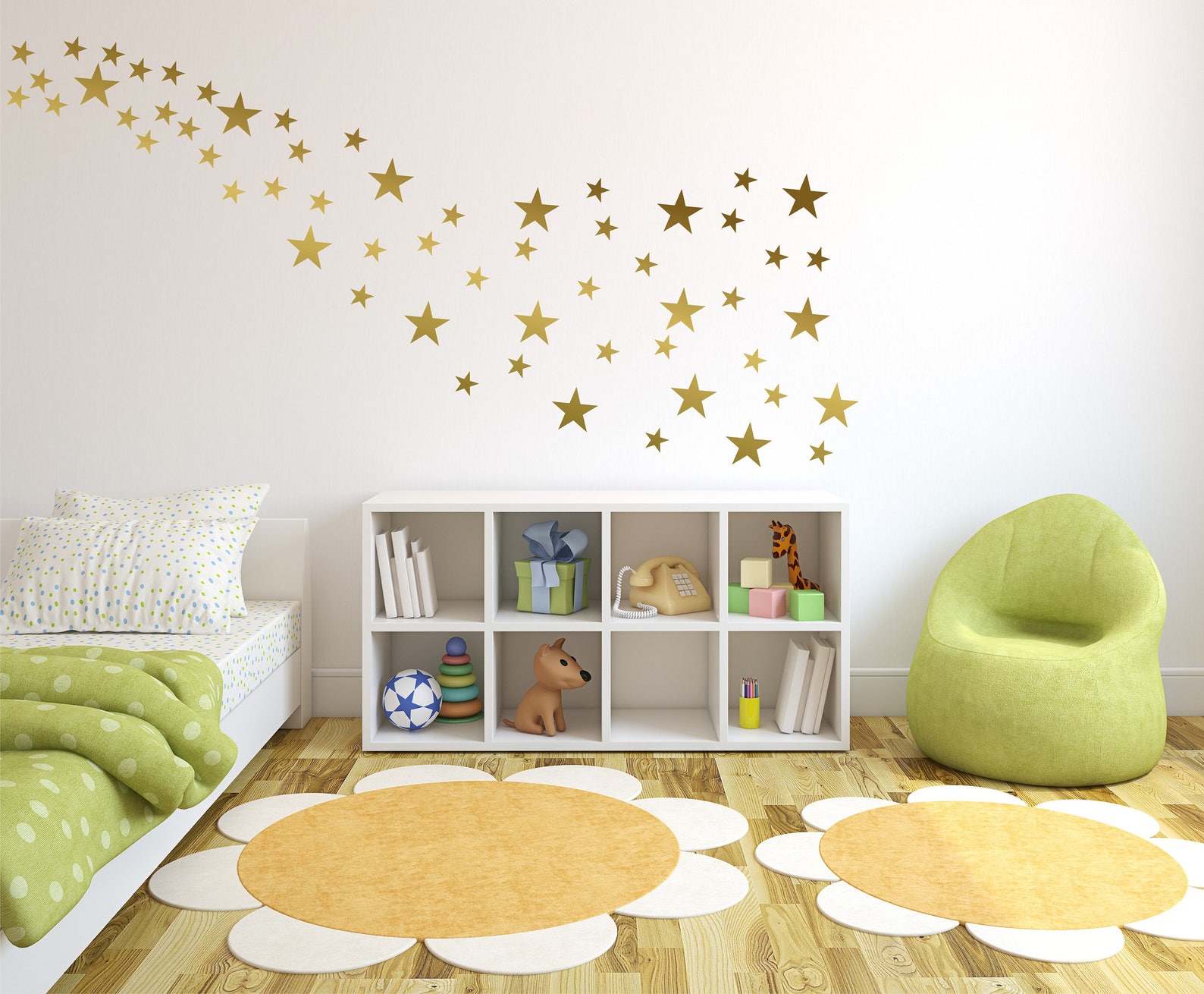 Gold Star Vinyl Wall Decal Sticker Wall Decor 2 and - Etsy