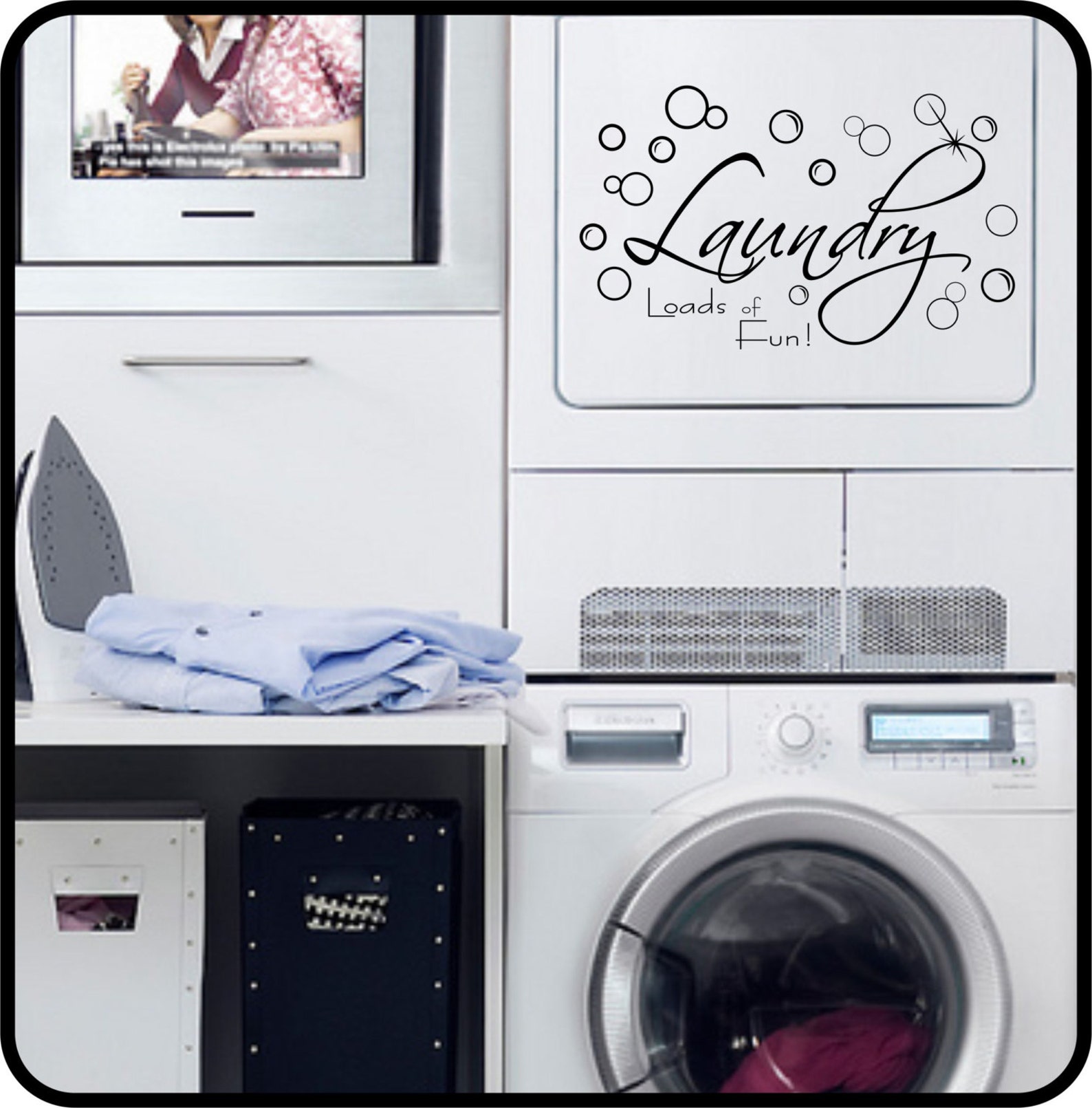 Laundry Room Wall Decal Fun and Attractive Vinyl Laundry | Etsy
