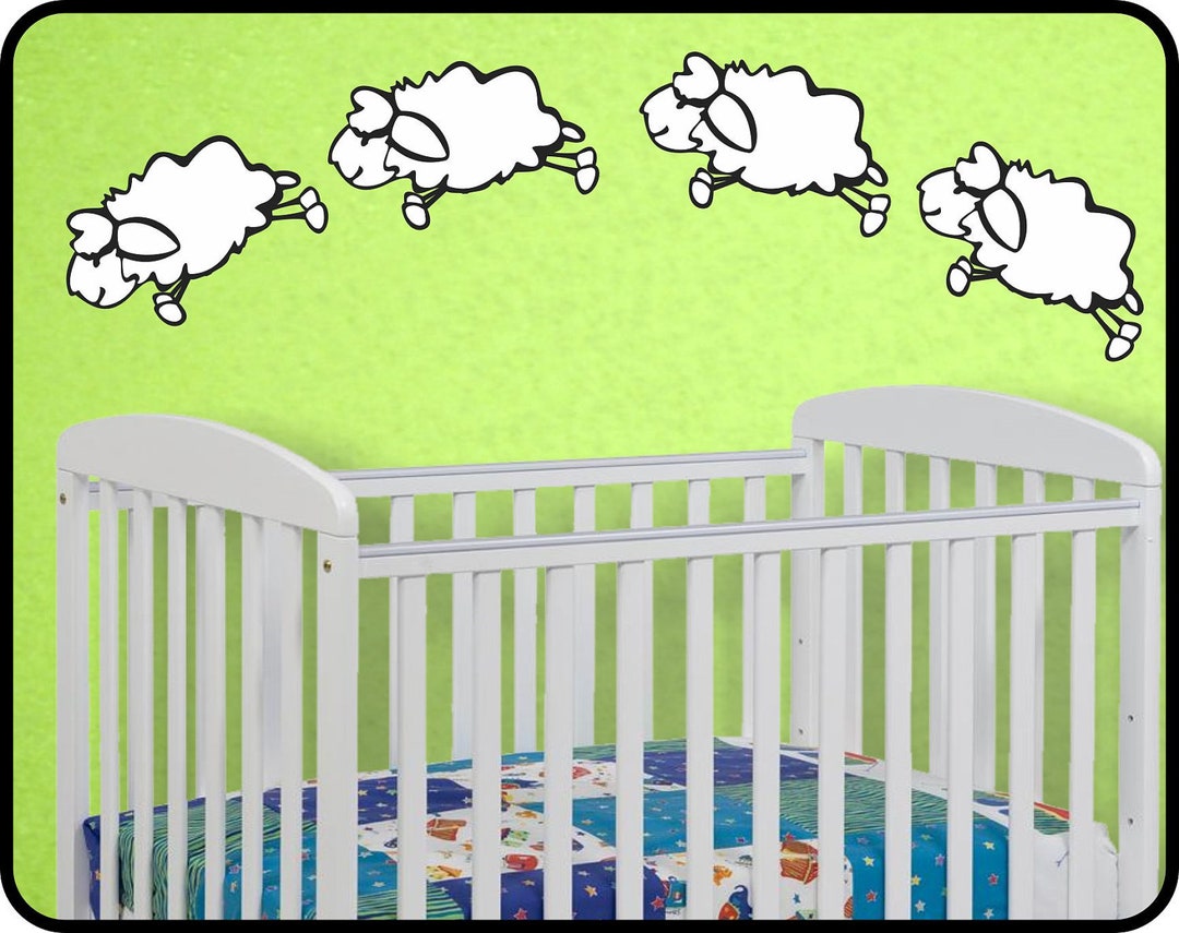 Counting Sheep Wall Decal Sticker - Counting Sheep Nursery Wall Decal ...