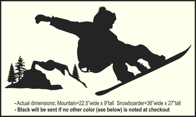 SNOWBOARD Wall Decal sticker mural for bedroom wall Burton | Etsy