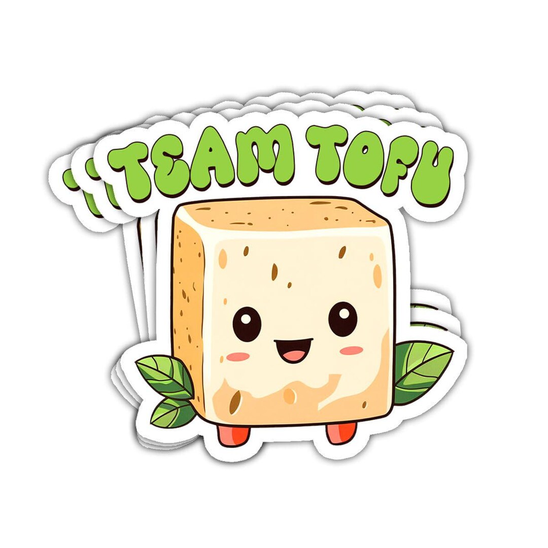 3pcs Team Tofu Sticker Gift I Heart Tofu Sticker Kawaii Lover Stickers ...