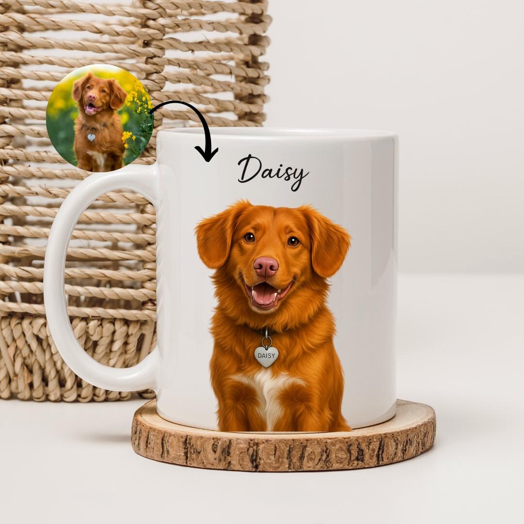 Custom Pet Photo Mug With Name Personalized Dog Mug Custom Cat Mug Pet ...