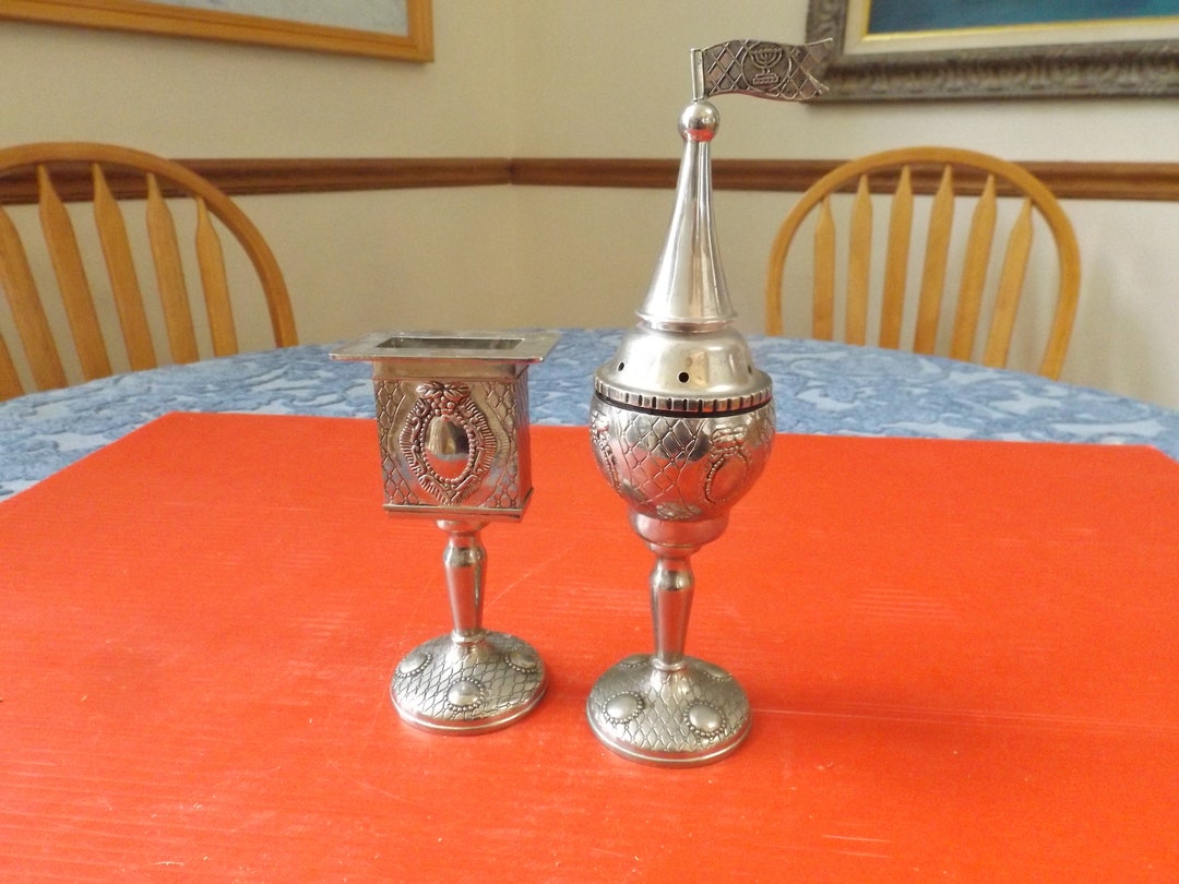 Delightful Vintage Set of 2 End of Sabbath Items Incense Burner With ...