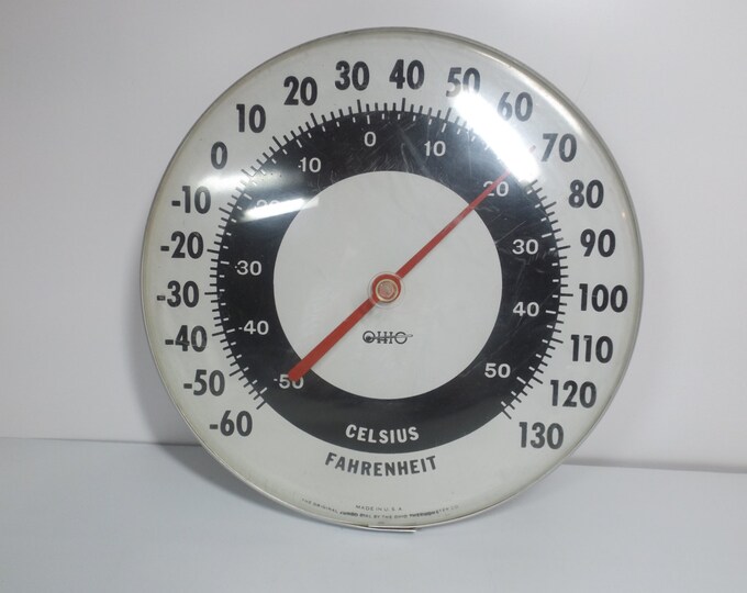 Large Wall Round Thermometer OHIO .12" in Diameter..celsius and ...