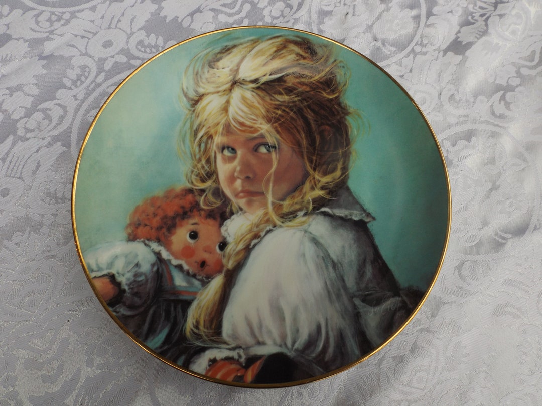Teddy and Terry" Girl Collectible Plate 0262/7500 Su Etem Original Work ...