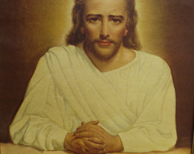 RARE the Saviour by Ralph Pallen Coleman Jesus Lithograph the Head of ...