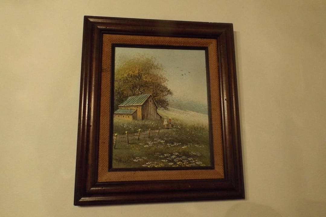 Hamel, 20s C. Vintage Oil Painting on Canvas Stretched Board. Landscape ...