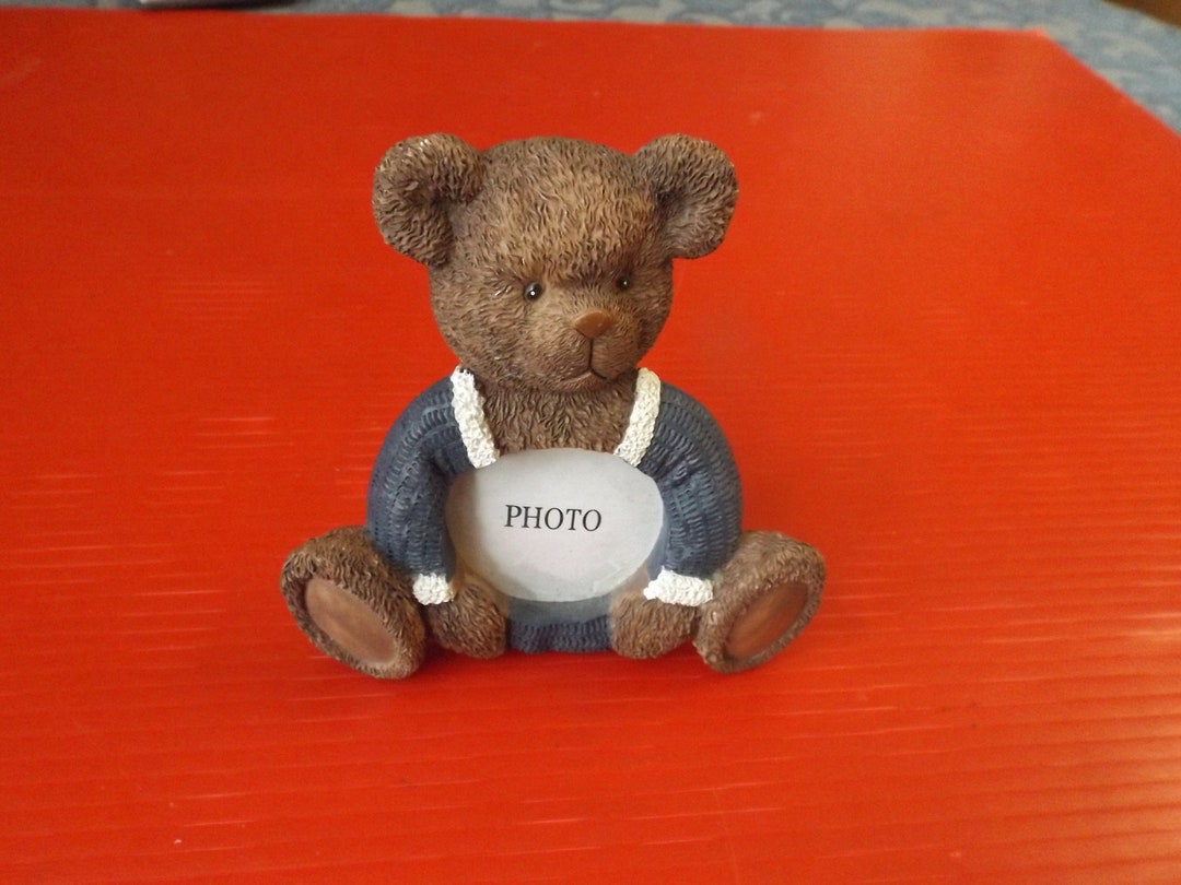 Mini Photo Frame W/easel Back ,bear. Covered for Picture 2" X 2" by ...