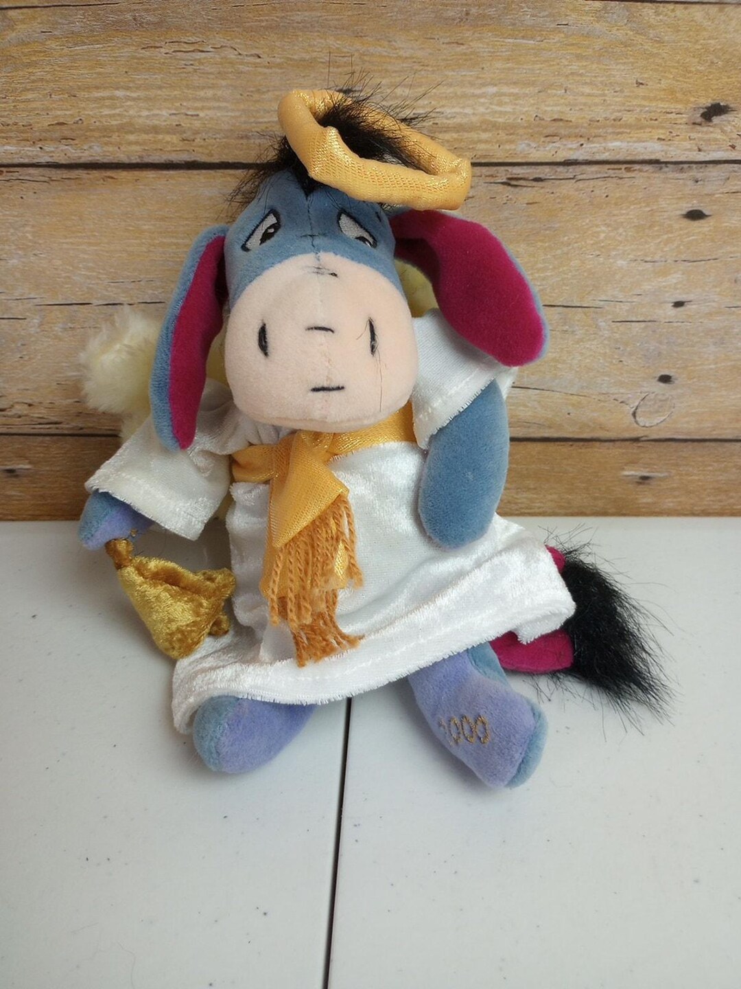 Vintage 2000 Disney Winnie the Pooh Angel Eeyore Stuff Animal Plush 9 ...
