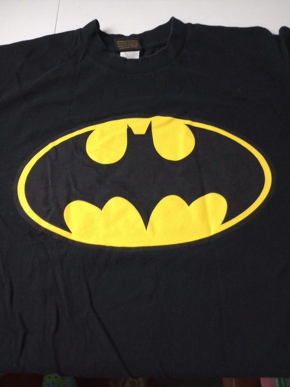 Vintage Warner Bros Batman XL Bat Signal Short Sleeve… - Gem