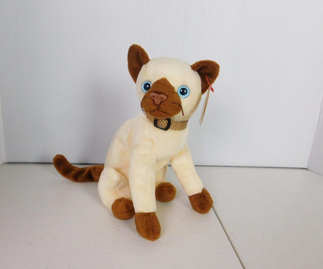 Vintage Ty Beanie Baby Siamese Cat Plush Gold Collar 2001 Retired - Etsy