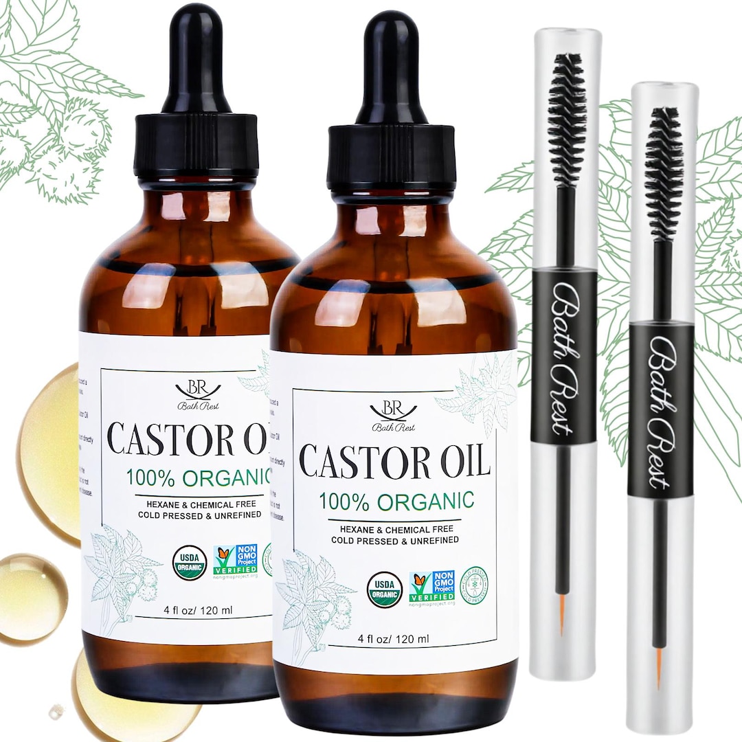 Castor Oil Organic Cold Pressed Hexane Free 100% Pure Castor Oil for ...