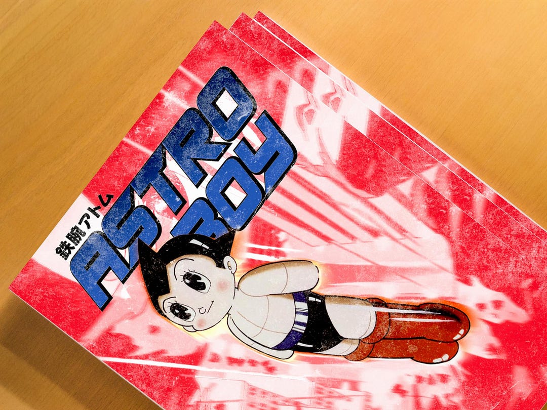 Astro Boy Poster | Retro Japanese Robot Wall Art | Vintage Anime Style ...
