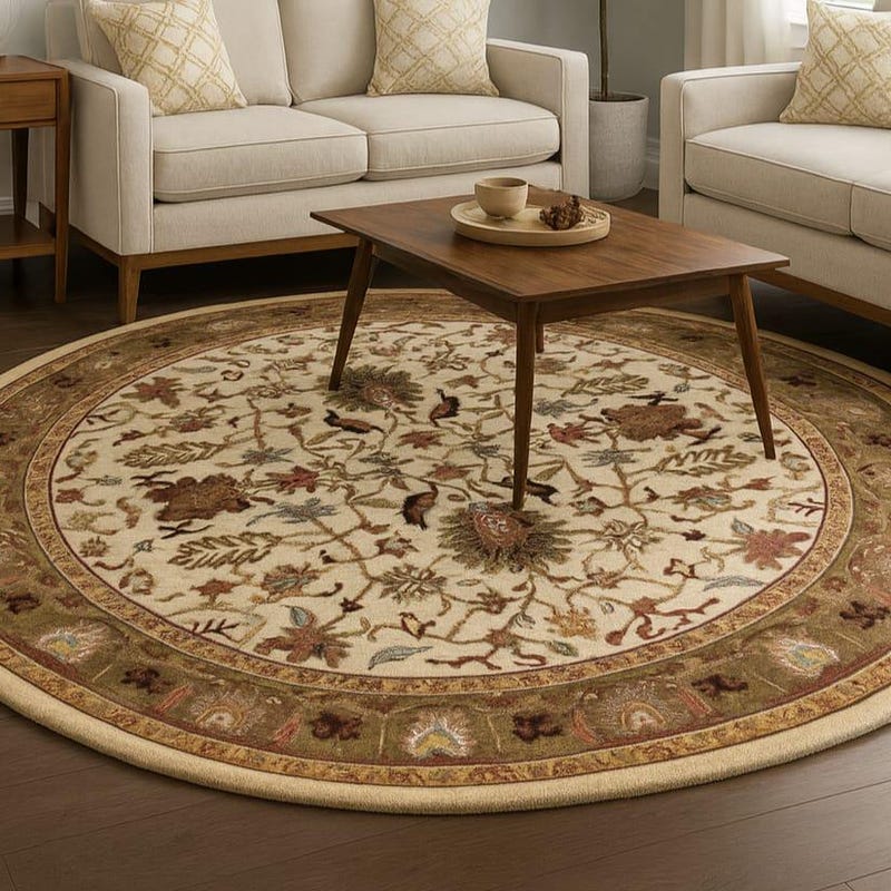 Persian Rugs Round 2ft - Etsy