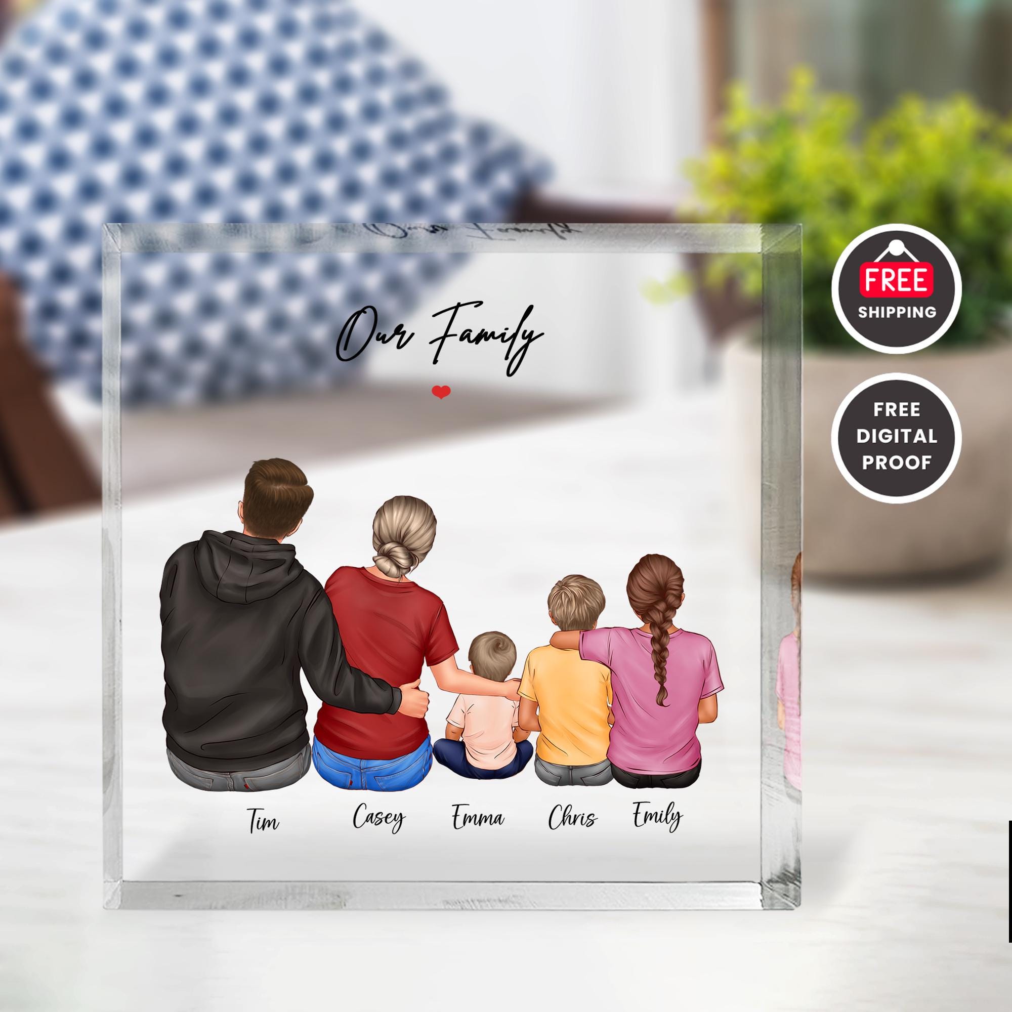 Personalized Family Name Drawings Personalised Family Print ...