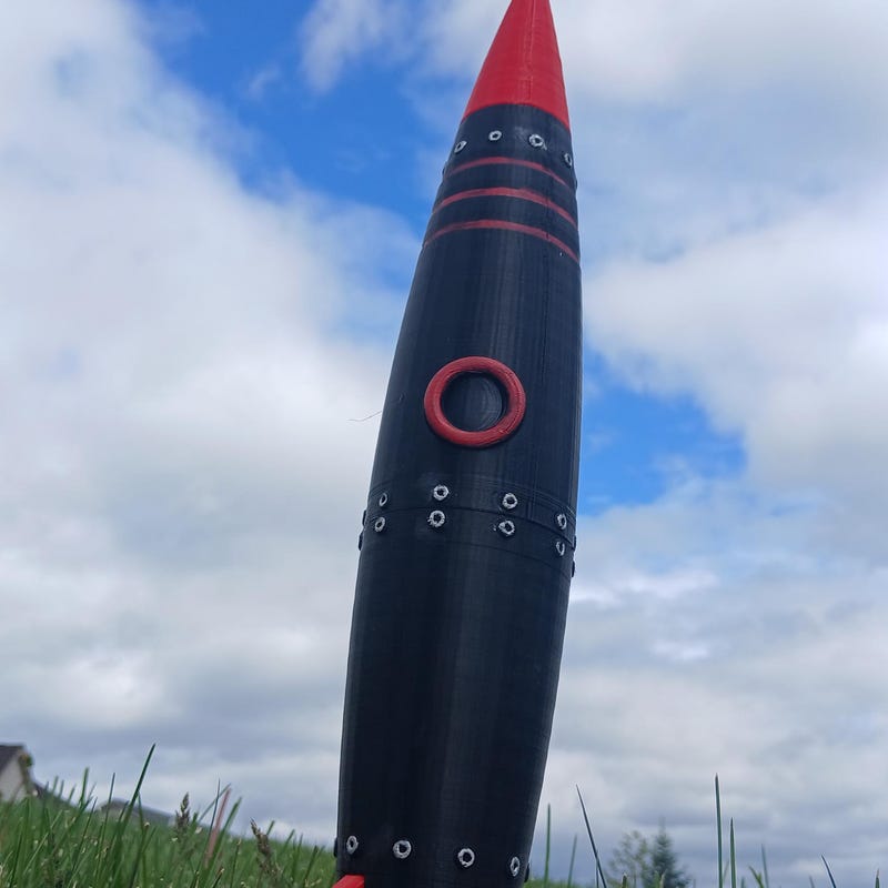Retro Rocket 3d Print - Etsy