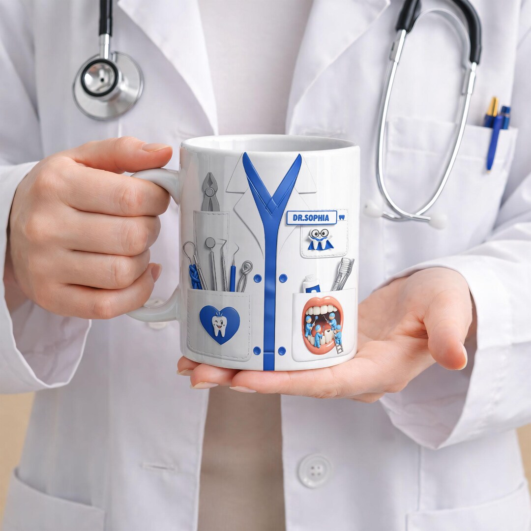 Personalized Funny Dentist Mug, Dental Professional Coffee Cup, Funny ...