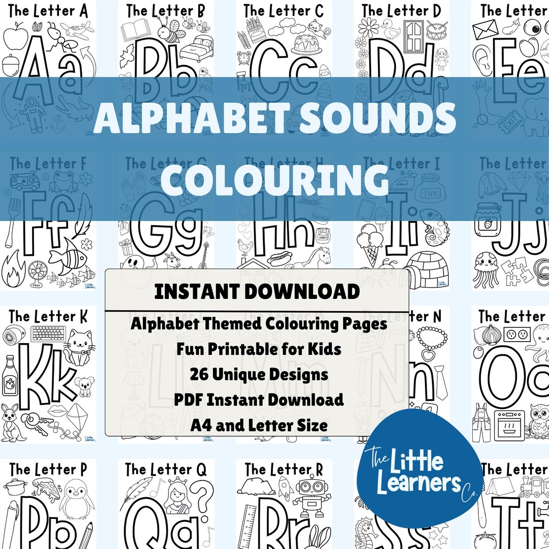 Alphabet Sounds Coloring Pages | Letter Sounds Worksheets for Toddlers ...