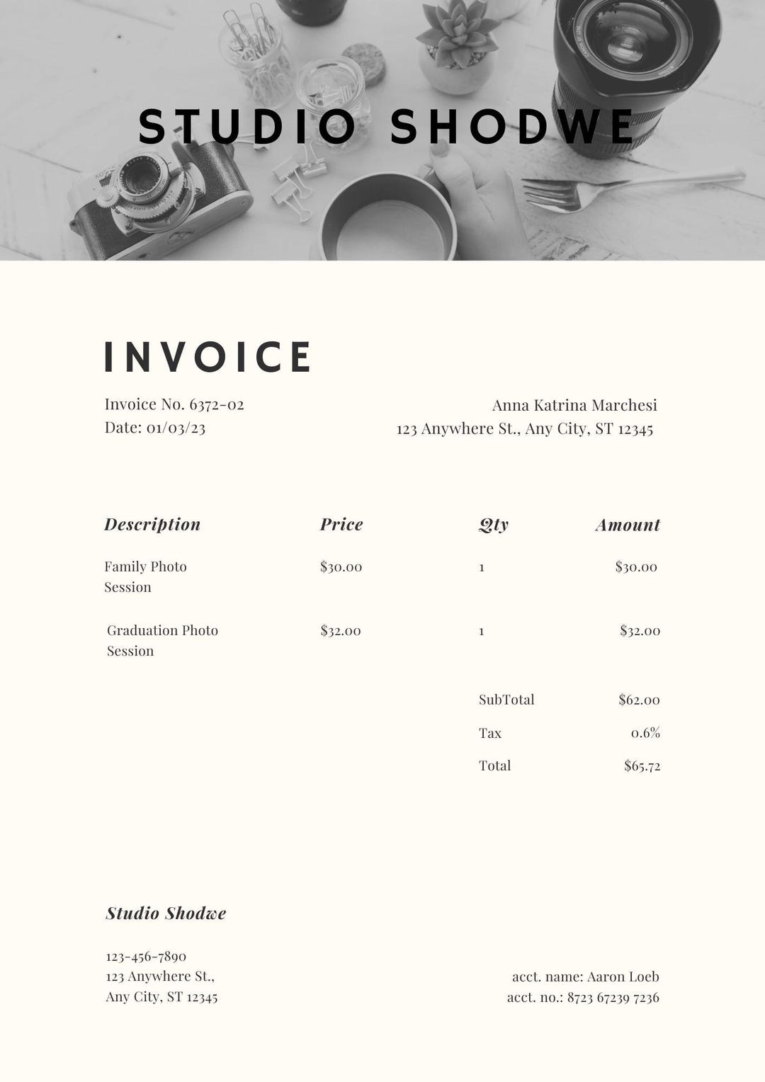 Wellness Invoice Template | Editable Canva Billing Form (digital ...