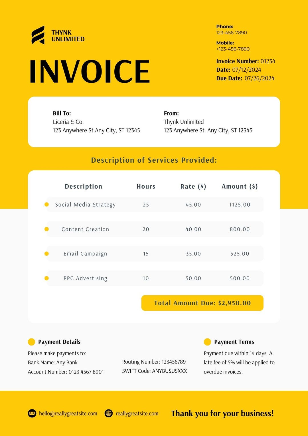 Life Coach Invoice Template | Editable Canva Billing Form | Therapist ...