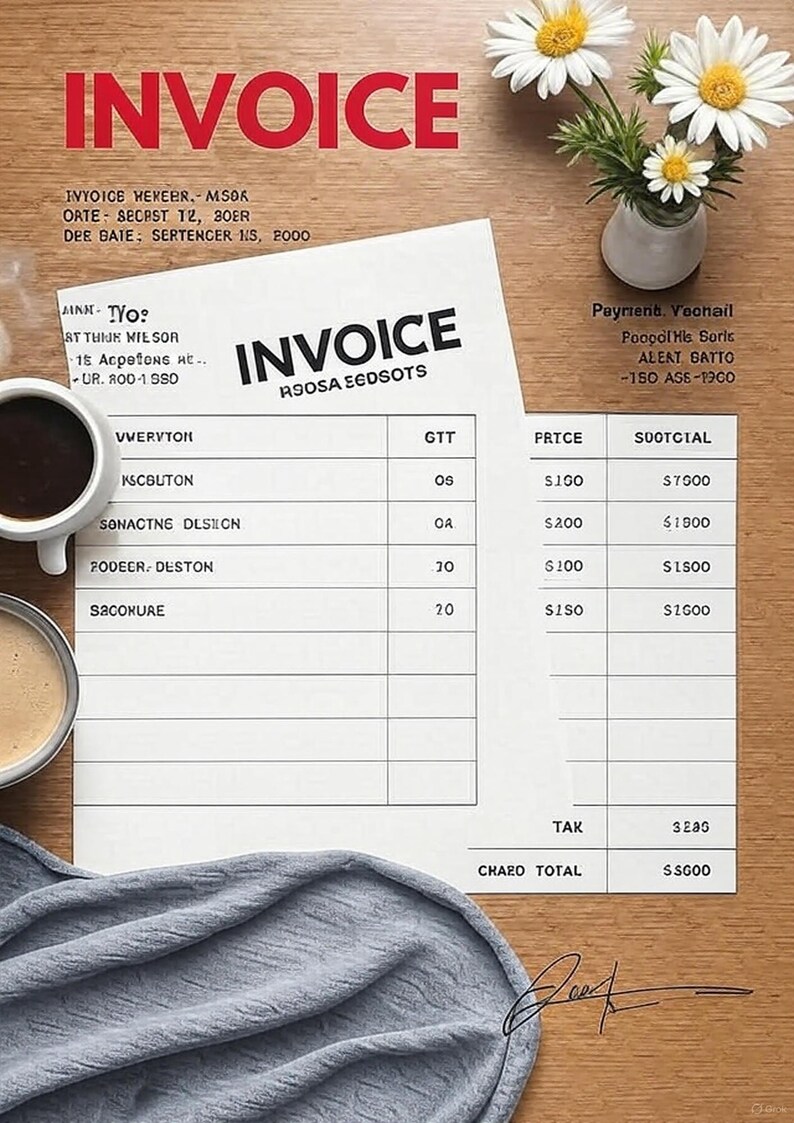 Salon Invoice Template | Editable Canva Billing Form | Beauty Business ...