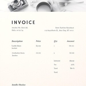 Event Planner Invoice Template |editable Canva Billing Form |wedding ...