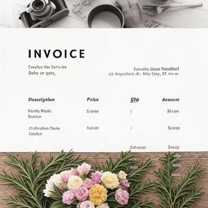Wedding Photographer Invoice Template | Editable Canva Design ...