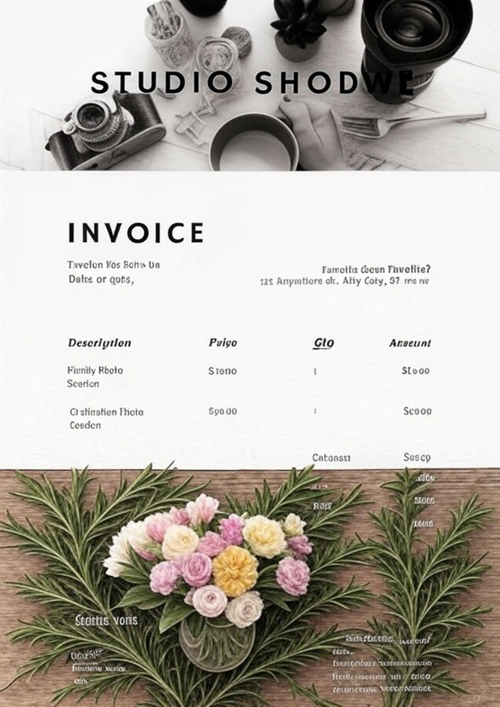 Event Planner Invoice Template |editable Canva Billing Form |wedding ...